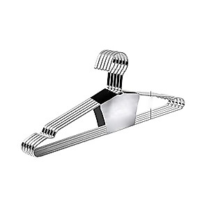 CPSUN Hangers 5 Pack Strong Heavy Duty Stainless Steel Metal Hangers for Home,Thicken and Bold Flat Strips Bulk Hangers