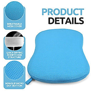 Shower Seat Cushion for Transfer Benches, Shower Bath Chairs, Bathtub Seat Foam Cushion Mat with Hook, Quickly Dry Bathtub Chair Pad with Breathable Air Mesh Fabric