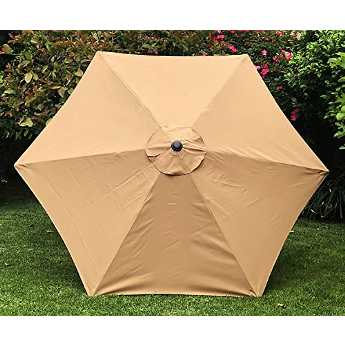 Bellrino Replacement Umbrella Canopy for 9ft 6 Ribs Tan color (Canopy Only)