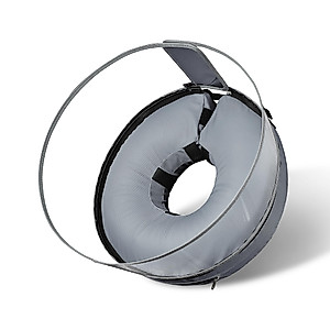 BARKLESS Dog Cone, Dog Donut Collar After Surgery, Inflatable Dog Cone with Clear Anti-Licking Shield, Alternative to Cone of Shame for Large Medium Dogs, Does Not Block Vision