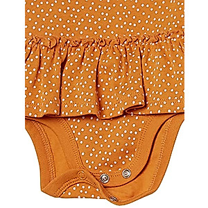 Amazon Essentials Baby Girls' Sleeveless Bodysuit Dress, Pack of 3, Gold Dots/Lilac Cheetah/Purple Stripe, 3-6 Months