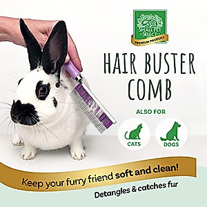 Small Pet Select - Hair Buster Comb for Rabbits, Cats and Dogs, Metal Pet Comb for Shedding and Detangling, Grooming Tool for Small Pets with Long and Short Fur