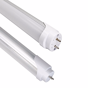 LightingWill LED T8 Light Tube 4FT, Warm White 3000K-3500K, Dual-End Powered Ballast Bypass, 2000Lumen 18W (40W Equivalent Fluorescent Replacement), Frosted Cover, AC85-265V Lighting Fixture, 4 Pack…