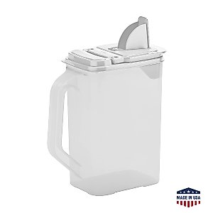Buddeez Flour and Sugar Container - 4 Quart All Purpose Kitchen Organization and Storage Unit, Dry Storage Container For Kitchen, Large Food Storage Container for Organizing Your Pantry (White Lid)