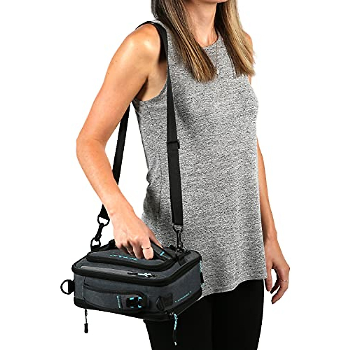 Arctic Zone Titan Expandable Lunch Pack and Container Set with Ice Walls, 2 Pack - Black and Blue