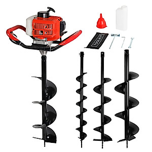 6''x32'' Garden Auger Spiral Drill Bits Earth Auger Drill Bits Heavy Metal Auger Drill Bit for Gas Hole Digger