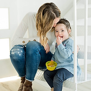 The First Years Take and Toss Toddler Feeding Set — Includes Dishwasher Safe Toddler Bowls, Toddler Snack Cups, Toddler Forks and Spoons, and Toddler Sippy Cups with Snap-On Lids — 28 Count