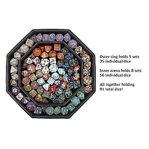 Forged Dice Co. Dice Tray Arena Rolling Tray and Storage Compatible with Any dice Game, D&D and RPG Gaming (Purple)