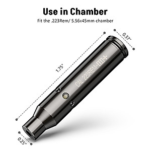 MidTen Bore Sight Laser 223 5.56mm/ 9mm/12 Gauge Laser Bore Sight with Extra Batteries