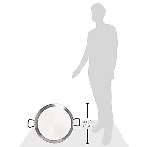Pata Negra Double-Gauge Steel Paella Pan (22 inches/55 cm)