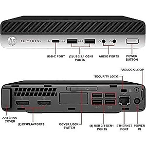 HP 800 G3 Mini Desktop Intel i5-6500 Up to 3.60GHz, 16GB DDR4 RAM, 1TB SATA SSD, WiFi, BT, Keyboard & Mouse, Windows 10 Pro (Renewed)