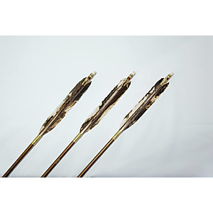 Japanese Crafts Kyudo Arrow Black Eagle Wing Otori Style Easton 6-Piece