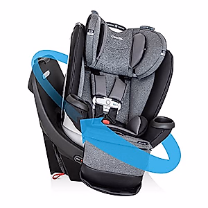 Evenflo Gold Revolve360 Extend All-in-One Rotational Car Seat with SensorSafe (Moonstone Gray)