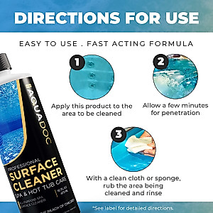 MAV AquaDoc Spa Cleaner & Hot Tub Cleaner Spray - Best Spa Surface Cleaner for Hot Tubs, Jacuzzi Cleaner & Hot Tub Surface Cleaner for Spa That Works as a Jacuzzi Cleaner & Tub Cleaner 16oz