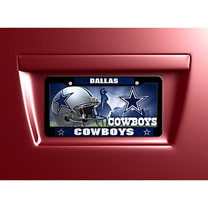 Rico Industries NFL Dallas Cowboys Plastic License Plate Frame, 6 x 12.25-"