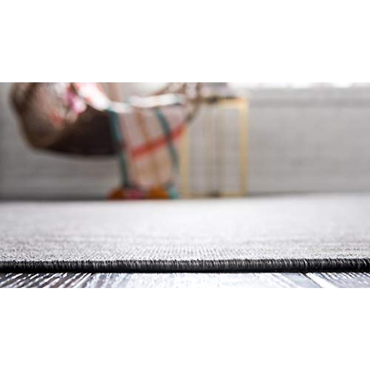 Unique Loom Outdoor Patio Collection Modern Casual Indoor and Outdoor Transitional Indoor and Outdoor Flatweave Gray Area Rug (6' 3 x 9' 0)