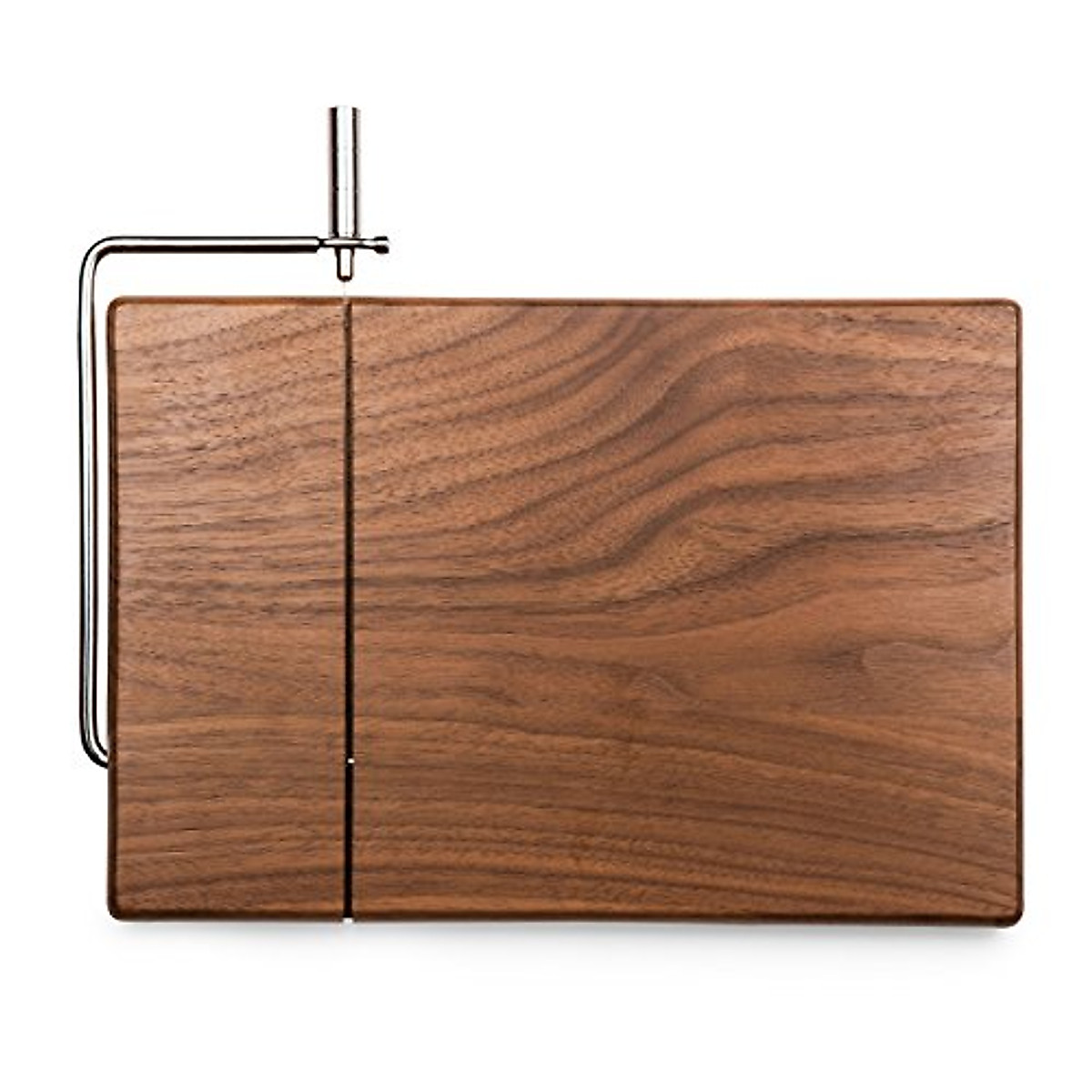 TOSCANA - a Picnic Time Brand Meridian Black Walnut Cutting Board with Cheese Slicer 12 x 10 x 12