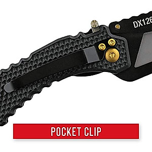 Coast DX126 1.2 In. Stainless Steel Razor Blade Pocket Knife with DOUBLE LOCK and Nylon Handle