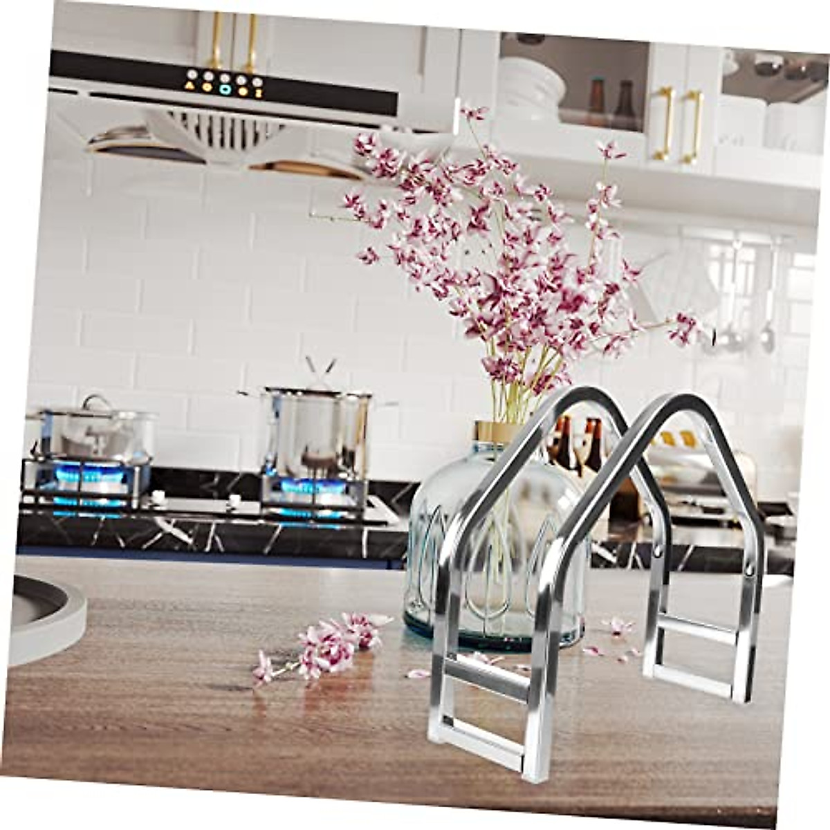 Zerodeko Rack Lid Rack Racks for Storage Shelves Chopping Block Cutting Board Rack Stainless Steel Pot Cover Shelf Pan Lid Holder Chopping Board Rack Chopping Board Stand Bakeware Pot