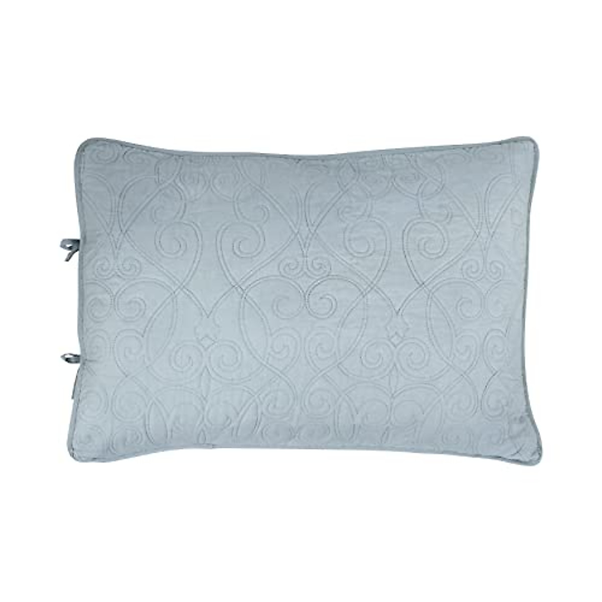 Laura Ashley King Size Quilt Set Cotton Reversible Bedding with Matching Shams, Ideal for All Seasons & Pre-Washed for Added Softness, Breeze Blue