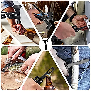SUPOLOGY Multitool Gifts for Men Dad Husband Boyfriend Father Him, Camping Multitool Hatchet Hammer Pen Survival Multi Tool Card Axe Pliers Saw Screwdriver, Multipurpose Tool for Home Outdoor Hiking