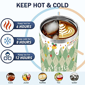 Custom Christmas Tumbler Photo - Personalized 40 Oz Tumbler with Handle Straw Lid,Insulated Xmas Tumbler Coffee Mug Stainless Steel Travel Mug Christmas Gift for Kid Boy Girl Family