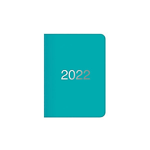 Letts Dazzle A6 week to view 2022 diary - turquoise