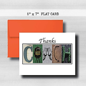 Personalized Cross Country Coach Thank You Card, 5"x 7" FLAT CARD, Greeting Cards