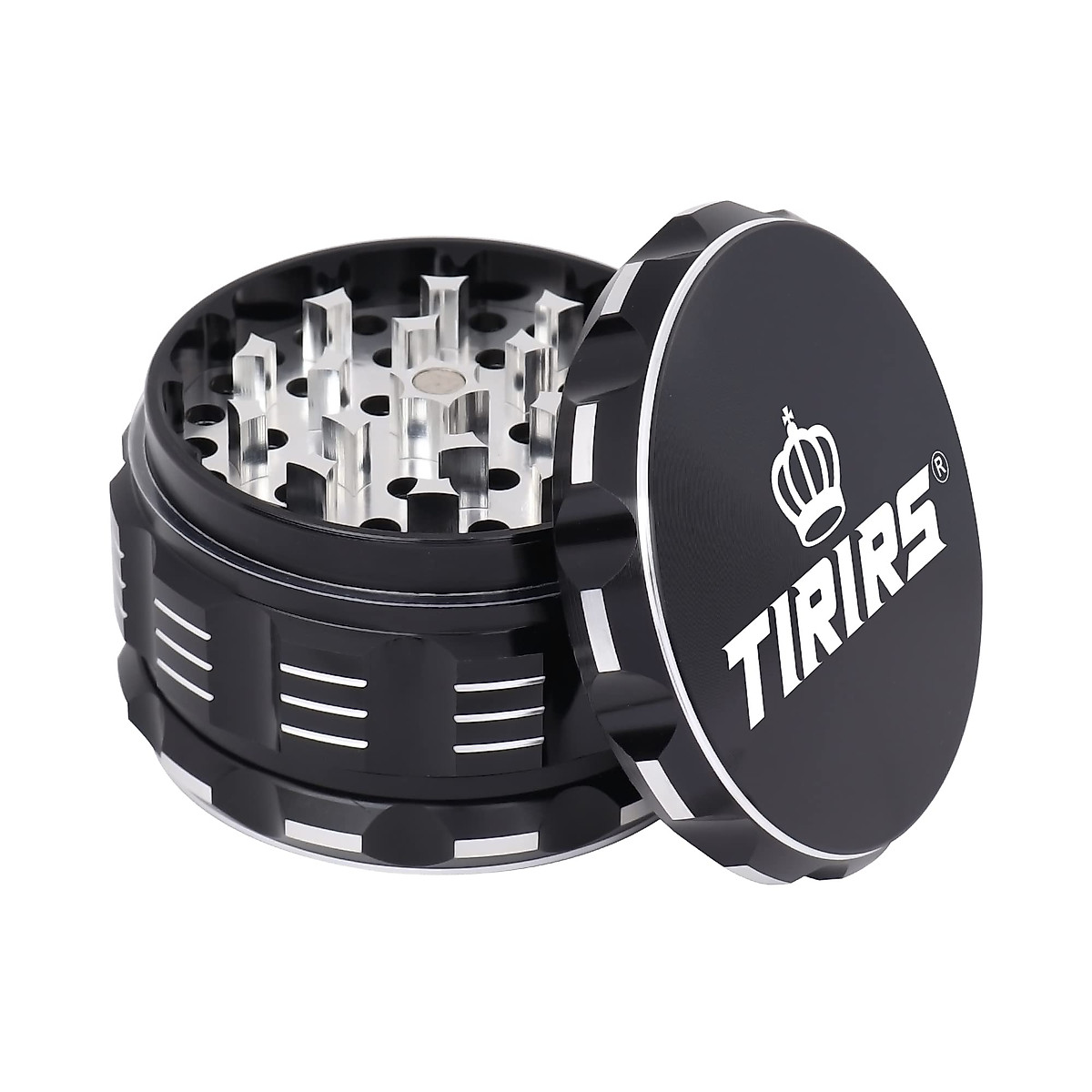 TIRIRS Large Grinder for Spice (3", Black)