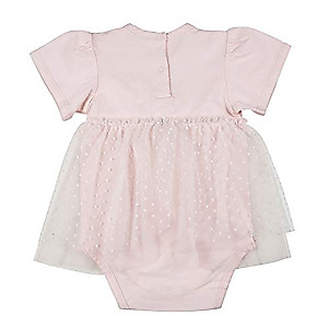 Stephan Baby Snap Dress-Style Baby Dress, Tulle-Skirted, Blush Pink, Fits 6-12 Months