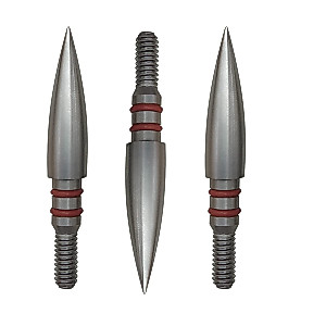 Aklisdlha Field Points arrowheads 100/125/150/200/300 Grains Archery Field Points,Stainless Steel Screw in Archery Field Tips and Broadheads (1 Dozen 12 PCS)(17/64″-100 Grains)