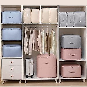 Ultra Space Saving Self Compression Organizer, 2024 New Ultra Space Saving Self Compression Storage Tote for Space Saving Portable Compression Moving Organizer Bags (Gray, XL(54 * 42 * 60CM))