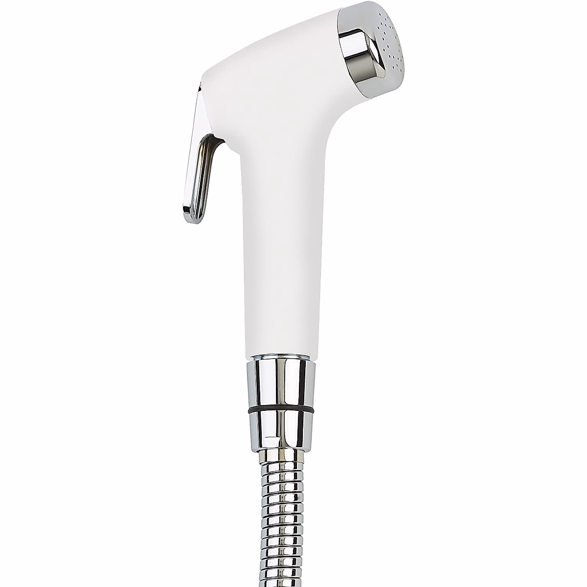 Brondell PS-91W PureSpa Essential Handheld Bidet Sprayer for Toilets, Includes Spiral Metal Hose and Holster, Ambient Temperature, White