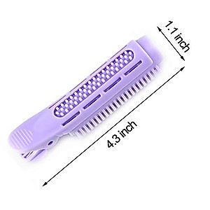 PIJOOKI Volumizing Clip for Women, 6Pcs Hair Root Clip, Natural Fluffy Hair Clip Long/Short Hair Root Lift Styling Tool&Appliances, Plastic, Purple