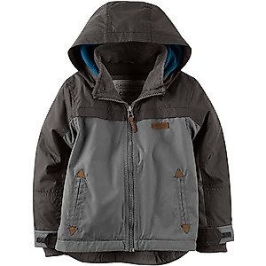 Carter's Toddler Little Boys' Fleece Jacket - Kids' Winter Outerwear - Grey 3T
