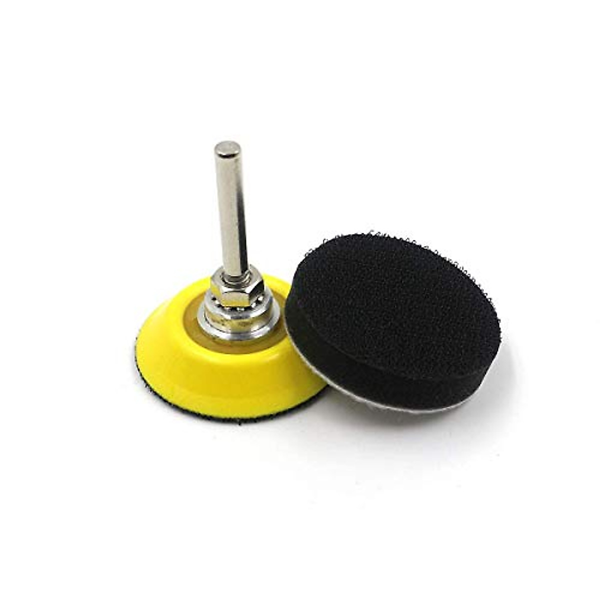 2 Inch (50mm) Hook and Loop Sanding Pad for Sanding Discs with 1/4 Inches Shank Drill Attachment and Soft Foam Layer Buffering Pad, 5 Pack