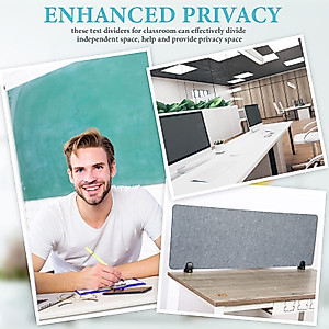 Wesiti 2 Pcs Acoustic Desk Divider 47 x 16 Inch Noise Reducing Desk Privacy Panel for Students Table Standing Sound Proof Dividers Desktop Claws Office Furniture Partitions for Classroom