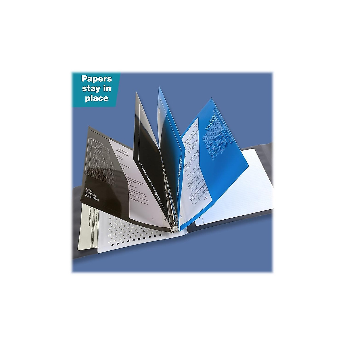 Trapper Keeper Binder, Retro Design, 1 Inch Binder Includes 2 Folders and Extra Pocket, Metal Rings and Spring Clip, Secure Storage, Shapes, Mead School Supplies (260038CQ1-ECM)