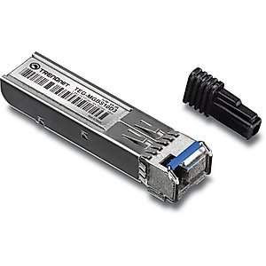 TRENDnet SFP to RJ45 Dual Wavelength Single-Mode LC Module, TEG-MGBS10D3, Must Pair with TEG-MGBS10D5 or a Compatible Module, Up to 10 km (6.2 Miles), Compatible with Standard SFP,Lifetime Protection