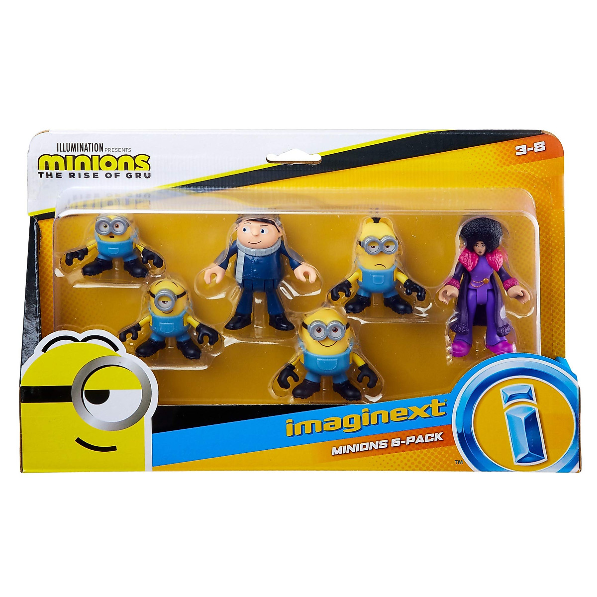 Fisher-Price Imaginext Minions Figure Pack, Set of 6 Film Character Figures for Preschool Kids Ages 3-8 Years