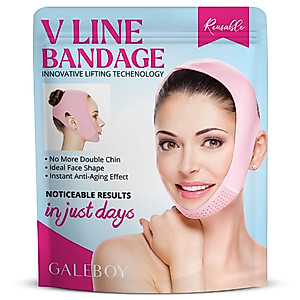 Galeboy V line Lifting Mask Double Chin Reducer, Double Chin Eliminator, Double Chin Mask, Chin Strap, Chin Mask Lift, Chin Strap for Double Chin for Women & Men (66cm)