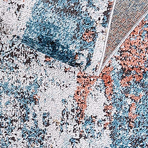 Rugs.com Leipzig Collection Area Rug – 7' x 10' Multi Low-Pile Rug Perfect for Bedrooms, Dining Rooms, Living Rooms