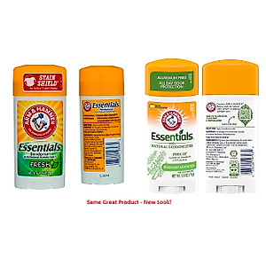 ARM & HAMMER Essentials Deodorant Fresh Rosemary Lavender 2.50 oz (Pack of 3)