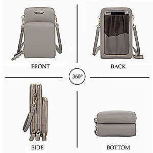 Small Crossbody Cell Phone Purse for Women, Touch Screen Phone Bag Mini Shoulder Handbag Wallet with Credit Card Slots