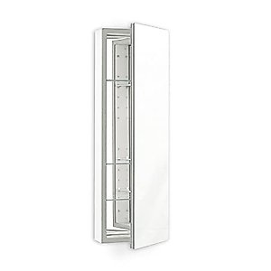Robern PLM1630G Polished Edge, Classic Gray Interior ̶ Non-Handed PL Series 16" x 30" Flat Top Cabinet