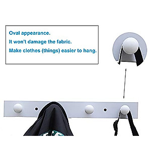 Tmflove Wall-Mounted Hook Coat and Hat Rack | Decorative Household Items | Entrance | Foyer | Hallway | Bathroom | Bedroom (4 Hooks, White)