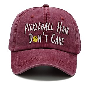 NVJUI JUFOPL Pickleball Hair Don't Care Hat, Embroidered Baseball Cap Pickleball Gifts for Men & Women