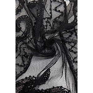 BABEYOND 1920s Shawl Wraps Beaded Evening Cape Bridal Shawl Flapper Cover Up (Black)