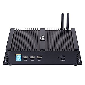 PARTAKER Windows 10 Industrial PC, Fanless Mini Desktop Computer with Intel Core Quad Core CPU i7 8550U 8565U,8GB RAM,240GB SSD,1TB HDD,1xNICs, 4xUSB 3.0,2xCOM RS232,HDMI,VGA,Wi-Fi