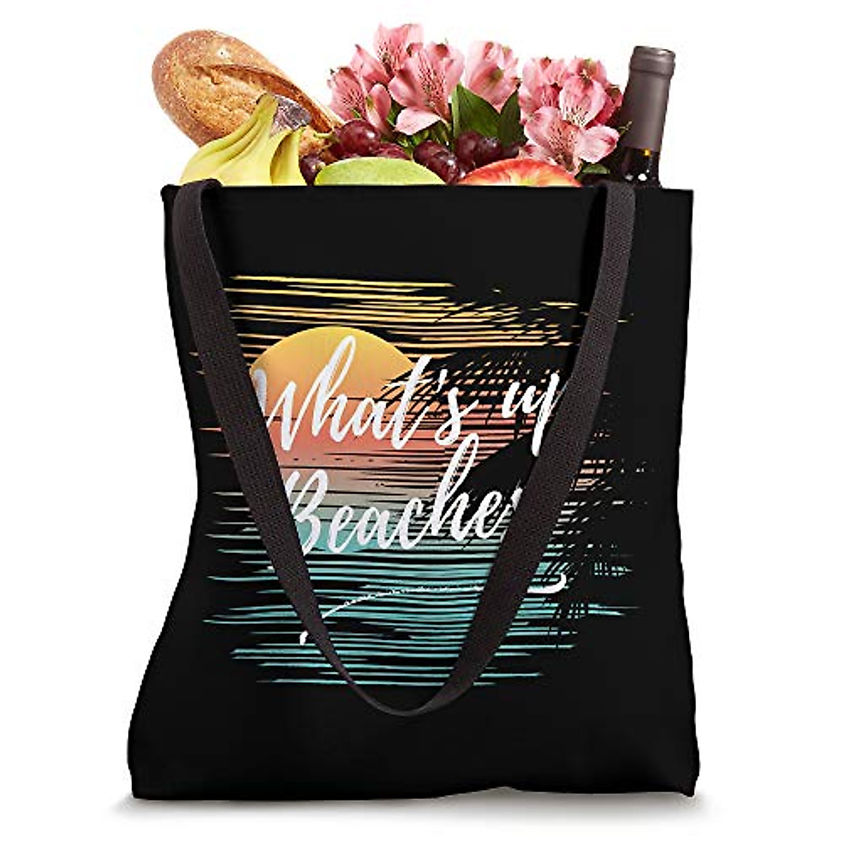 What's Up Beaches? Sassy Attitude Funny Joke Retro Fun Beach Tote Bag